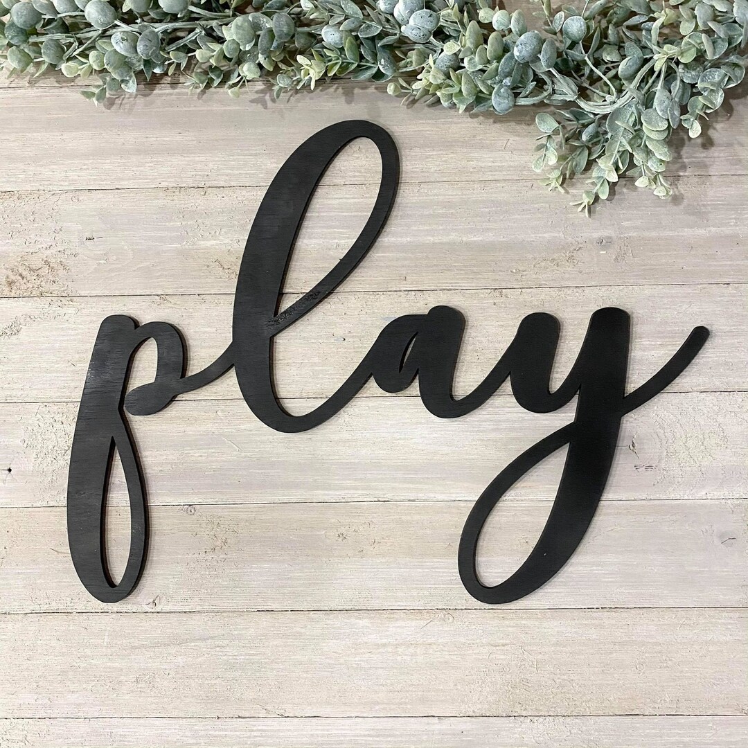 Play Cutout | Laser Cut Play | Playroom Decor | Playroom Wall Sign ...