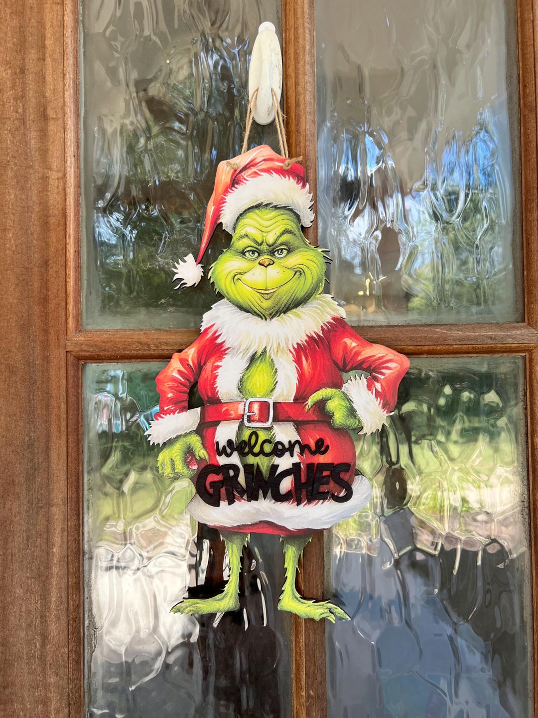 Christmas Grinch Door Sign | Printed Christmas Sign | Personalized ...