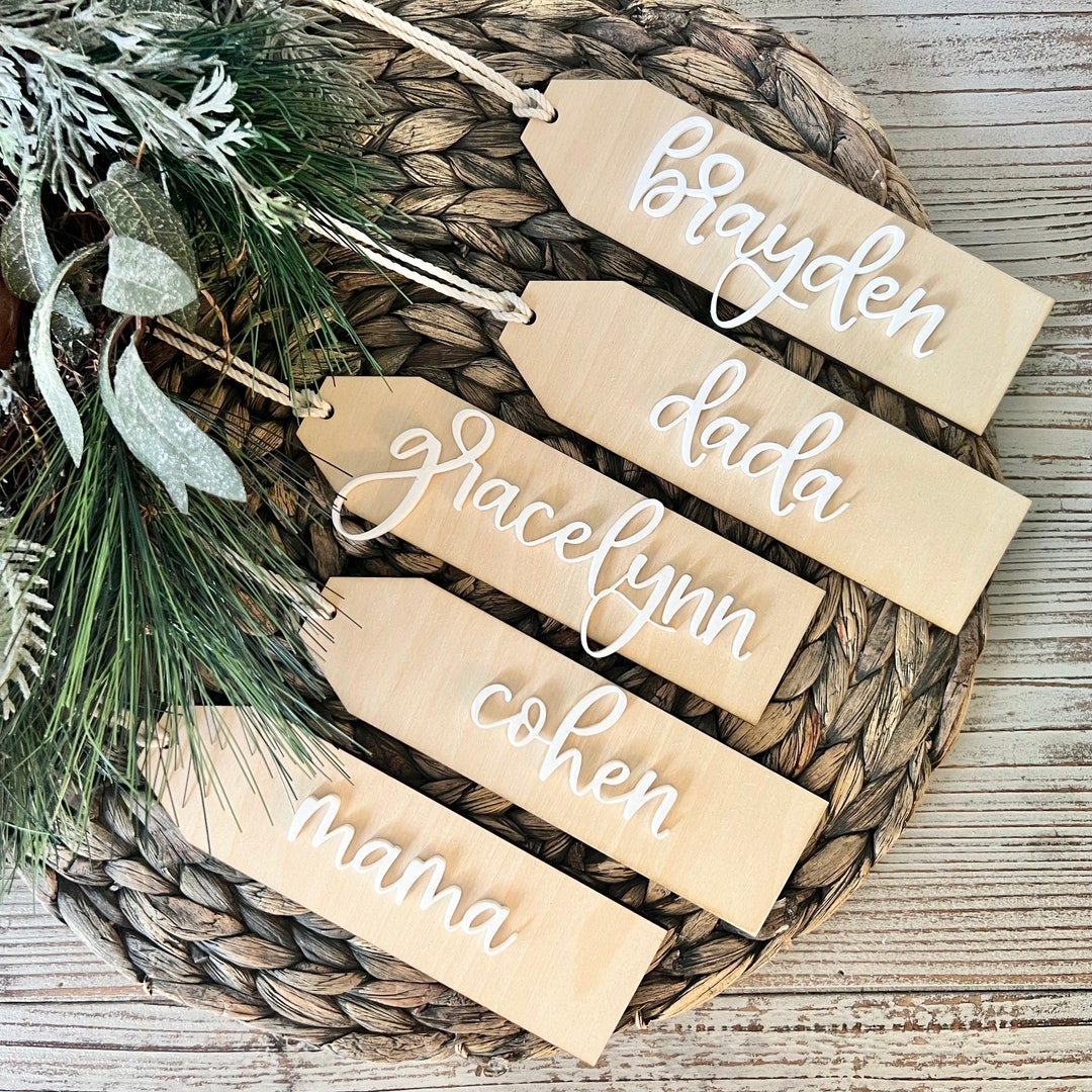 Custom Made Stocking Tags - Personalized Stocking Tags - Printed ...