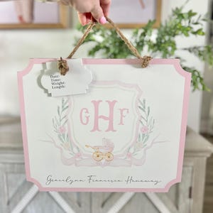 Baby Girl Hospital Birth Stat Sign | Hospital Door Hanger | Newborn ...