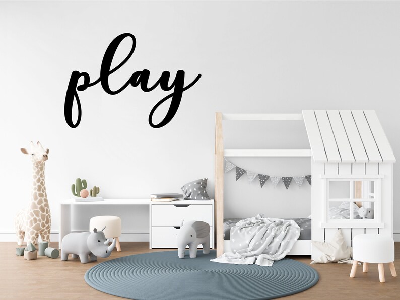 Play Cutout Laser Cut Play Playroom Decor Playroom Wall - Etsy