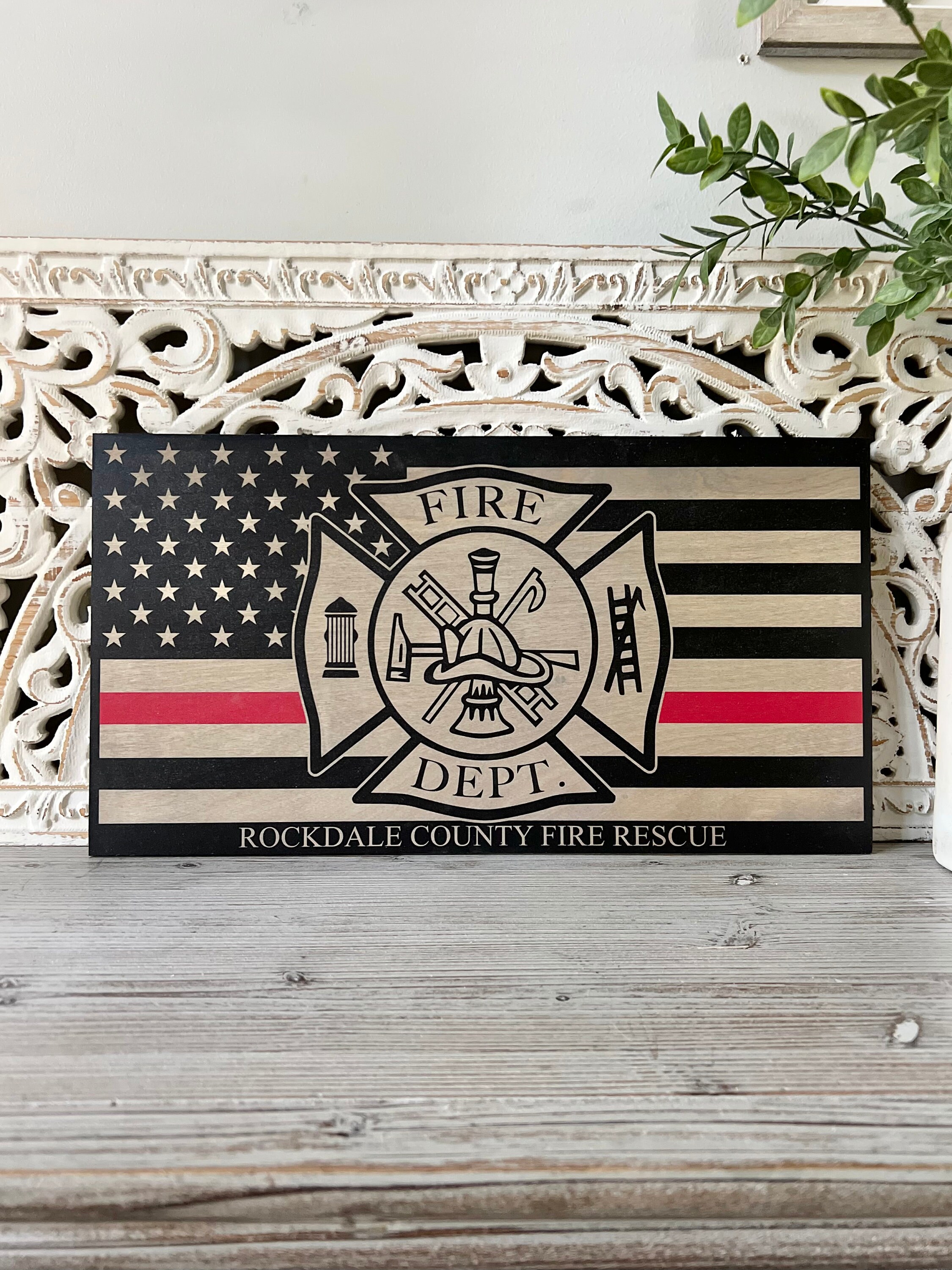 Firefighter, Fireman Keepsake Sign | Fire Rescue, Department | Fireman ...