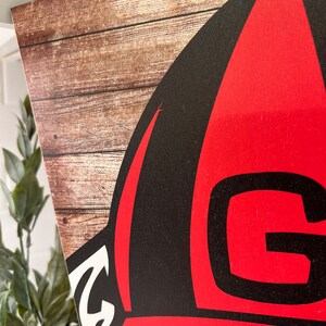 Wood UGA Georgia Cutout Sign | Sports and Football Sign | UGA Wall, Man ...