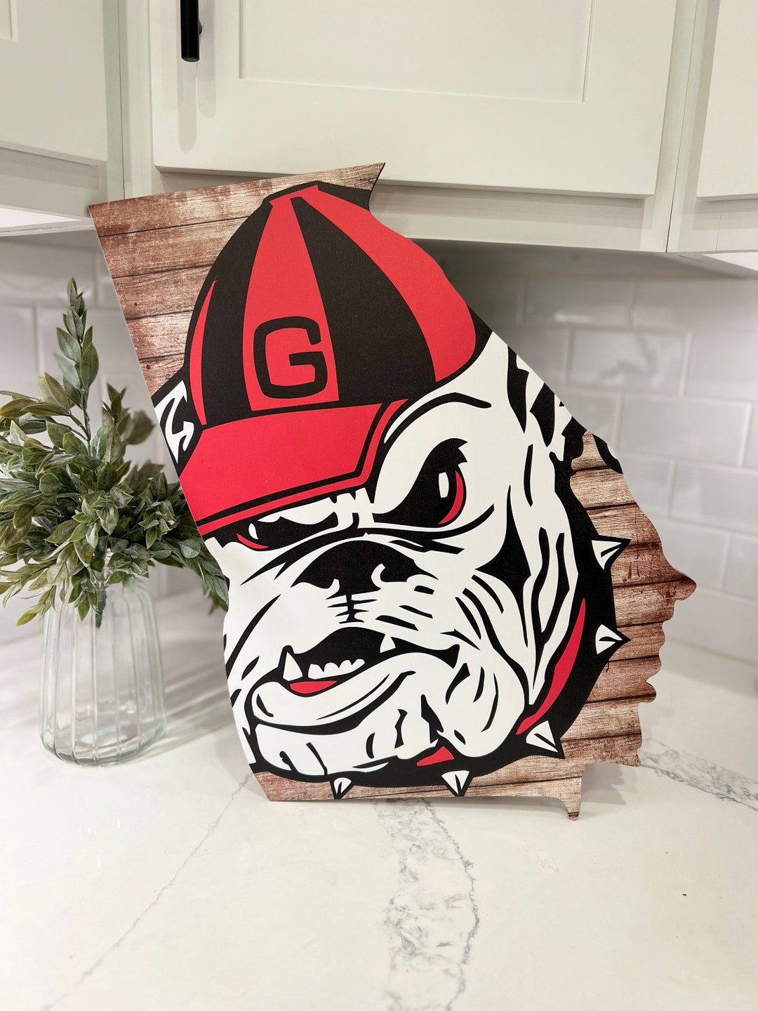 Wood UGA Georgia Cutout Sign | Sports and Football Sign | UGA Wall, Man ...