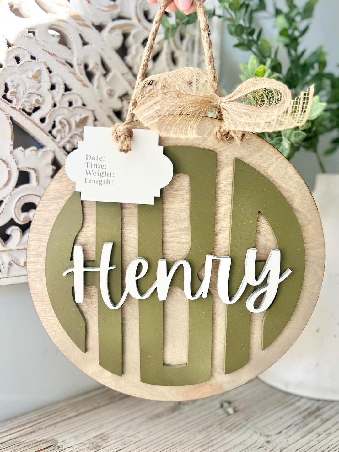 Hospital Birth Stat Sign | Hospital Door Hanger | Newborn Door Hanger ...