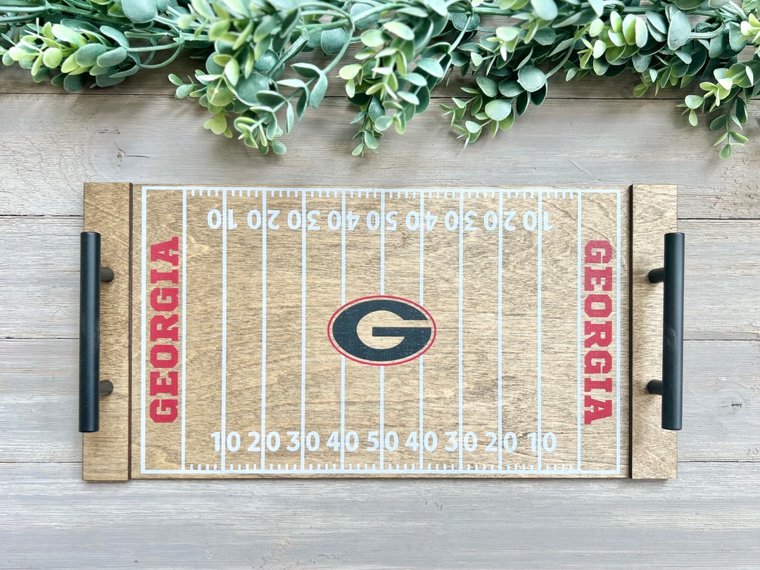 Football Serving Tray Game Day Appetizer Tray Football Field Design ...