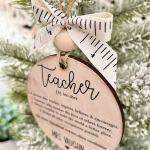 Teacher Ornament | Teacher Definition | Christmas Ornament for Teacher ...
