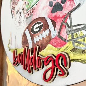 UGA Georgia Bulldogs Door Hanger Athens, GA Georgia Bulldog Georgia ...