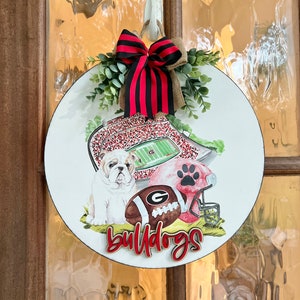 UGA Georgia Bulldogs Door Hanger Athens, GA Georgia Bulldog Georgia ...