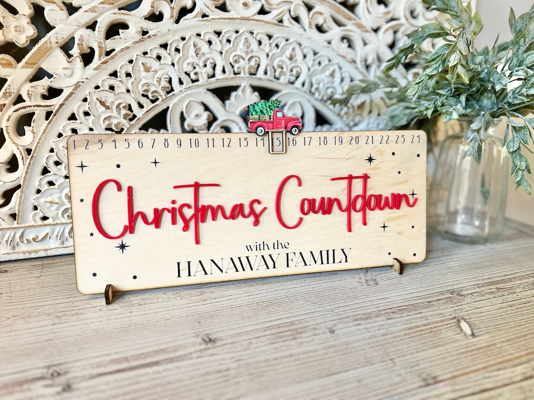 Christmas Countdown Tracker - Holiday Decor - Countdown to Christmas ...
