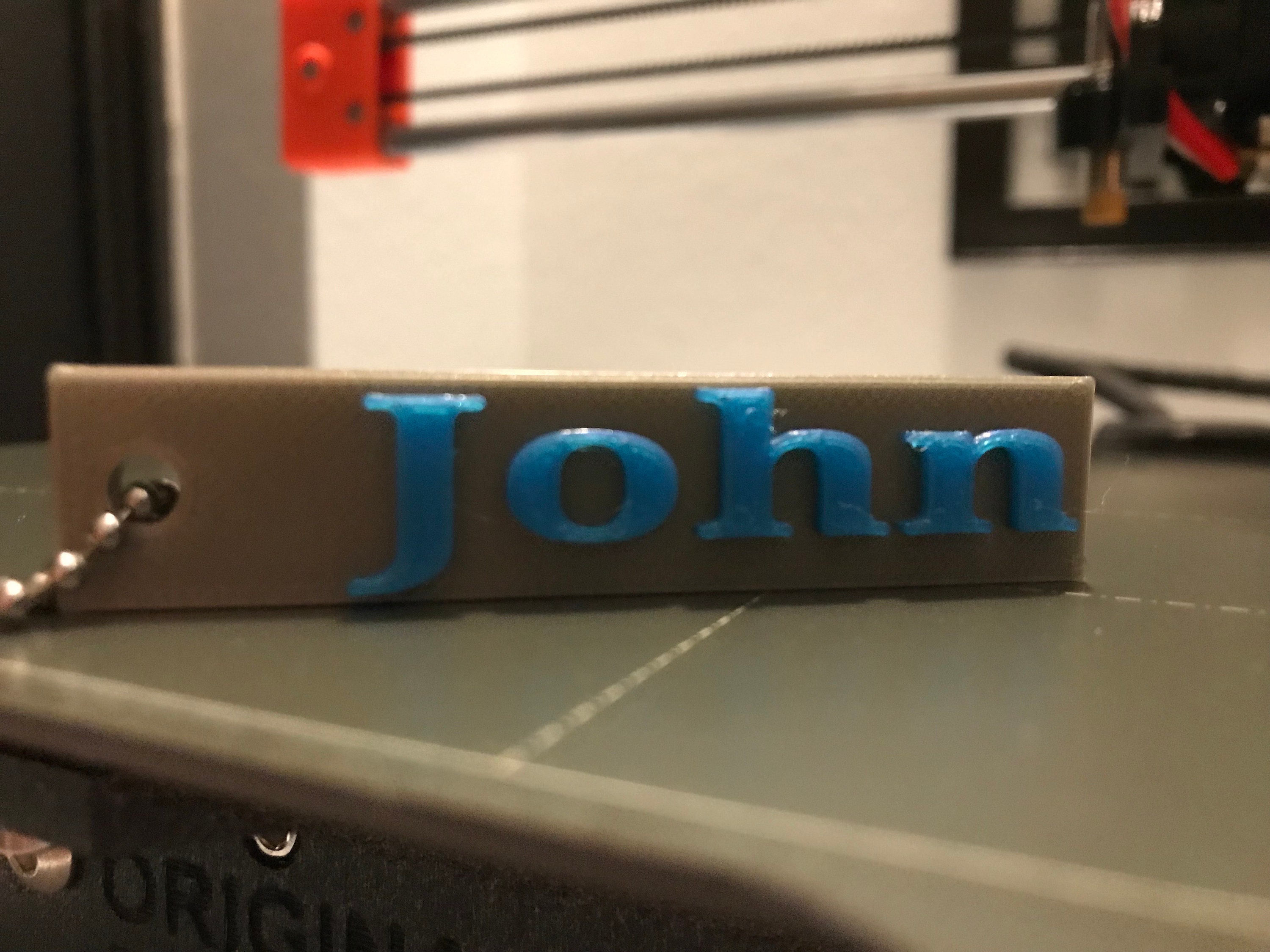 3D Printed Customizable Keychain | Etsy