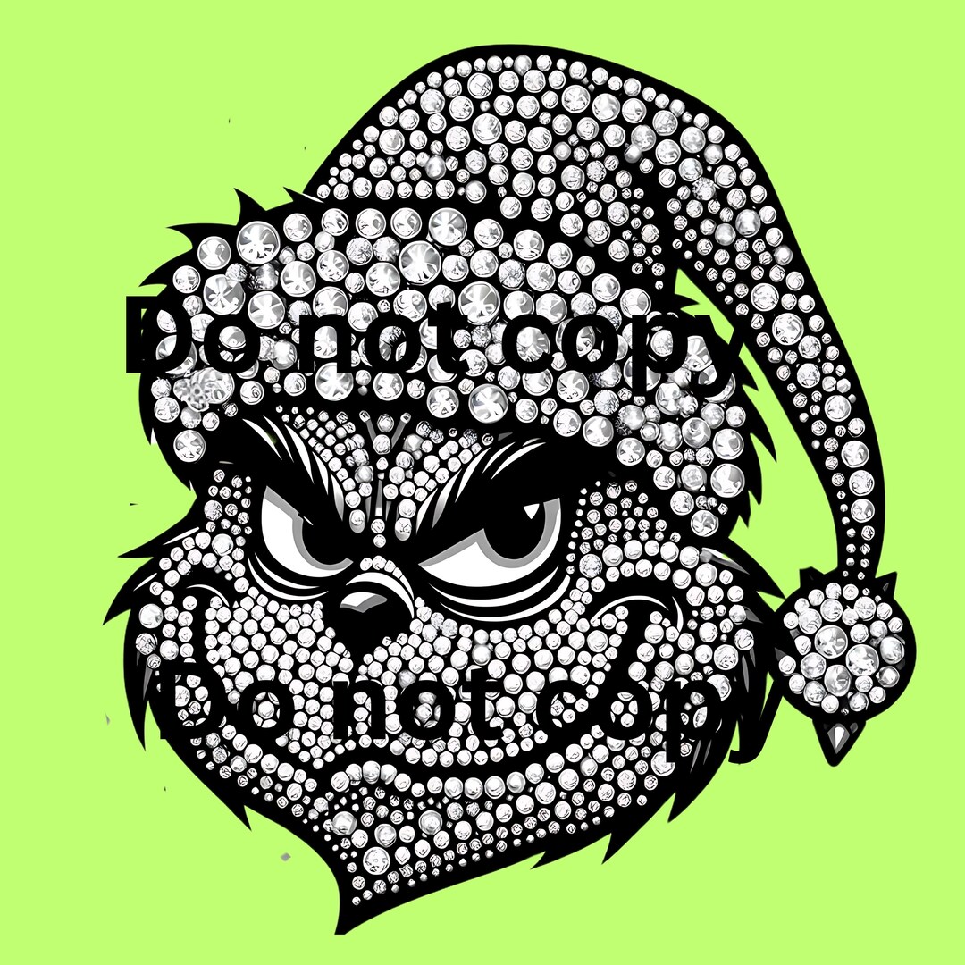 RHINSTONE CHRISTMAS GRINCH Png - Etsy