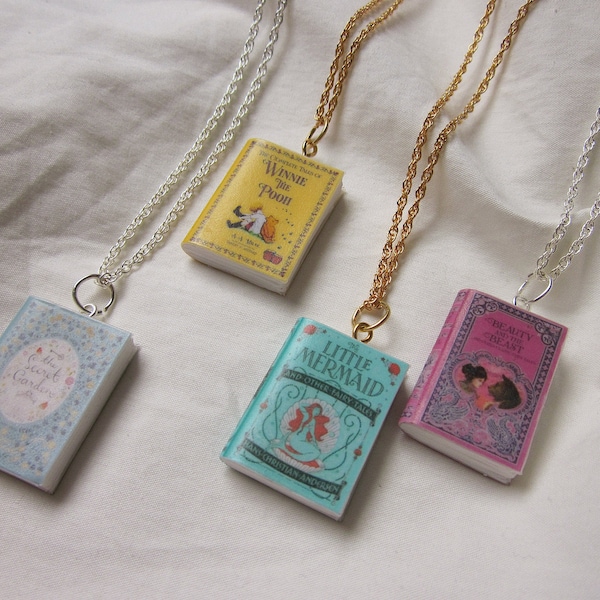 Book Necklace - Etsy