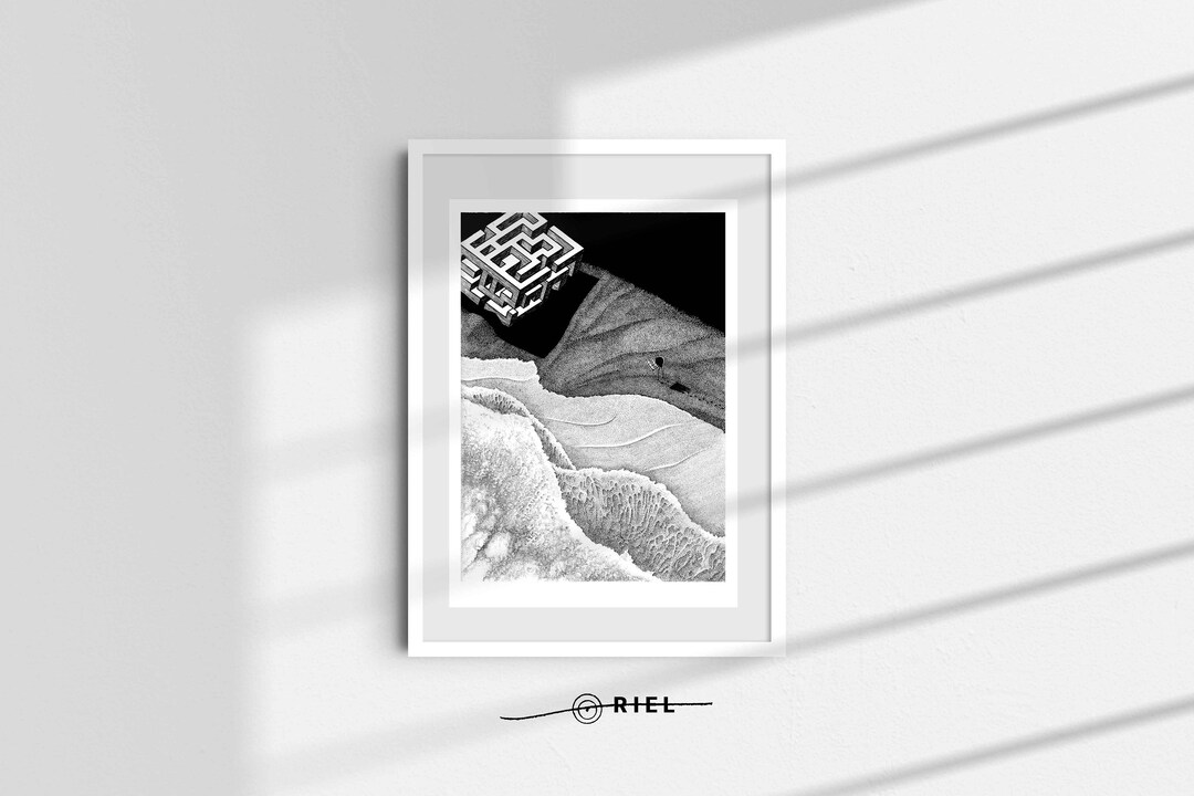 ORIGINAL soun facing the Maze, Lost on the Beach ORIEL Collaboration - Etsy