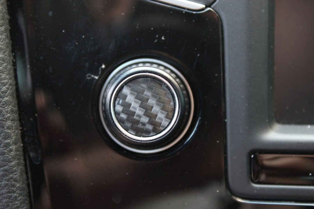 VW Golf MK7 GTI 3M 1080 Carbon Fiber Head Unit Power Button Decals ...