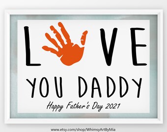 Fathers Day Handprint Craft DIY Gift High Five Dad High - Etsy