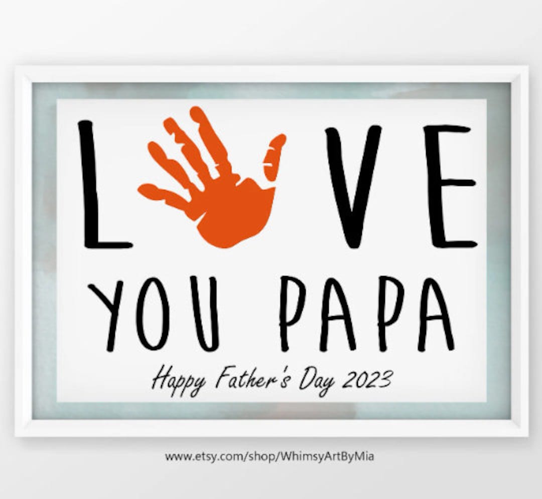 Father's Day Gift for Papa Printable Handprints Craft - Etsy