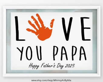 Fathers Day Handprint Craft DIY Gift High Five Dad High - Etsy