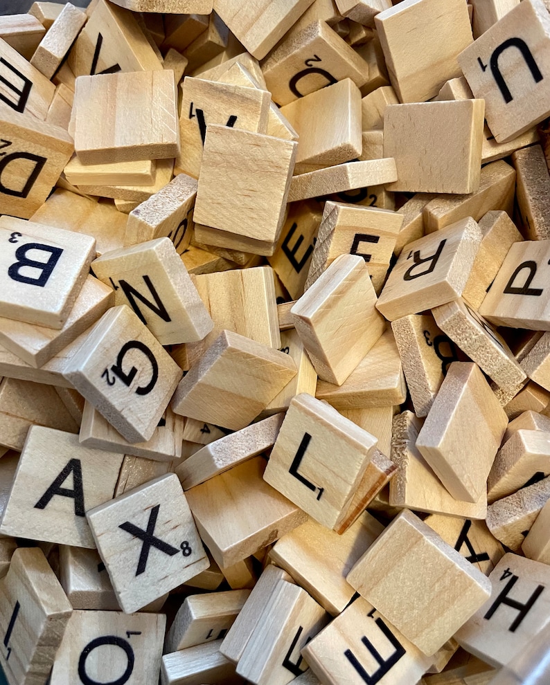 Wooden Scrabble Letters / Scrabble Tiles / Craft Tile Letters - Etsy