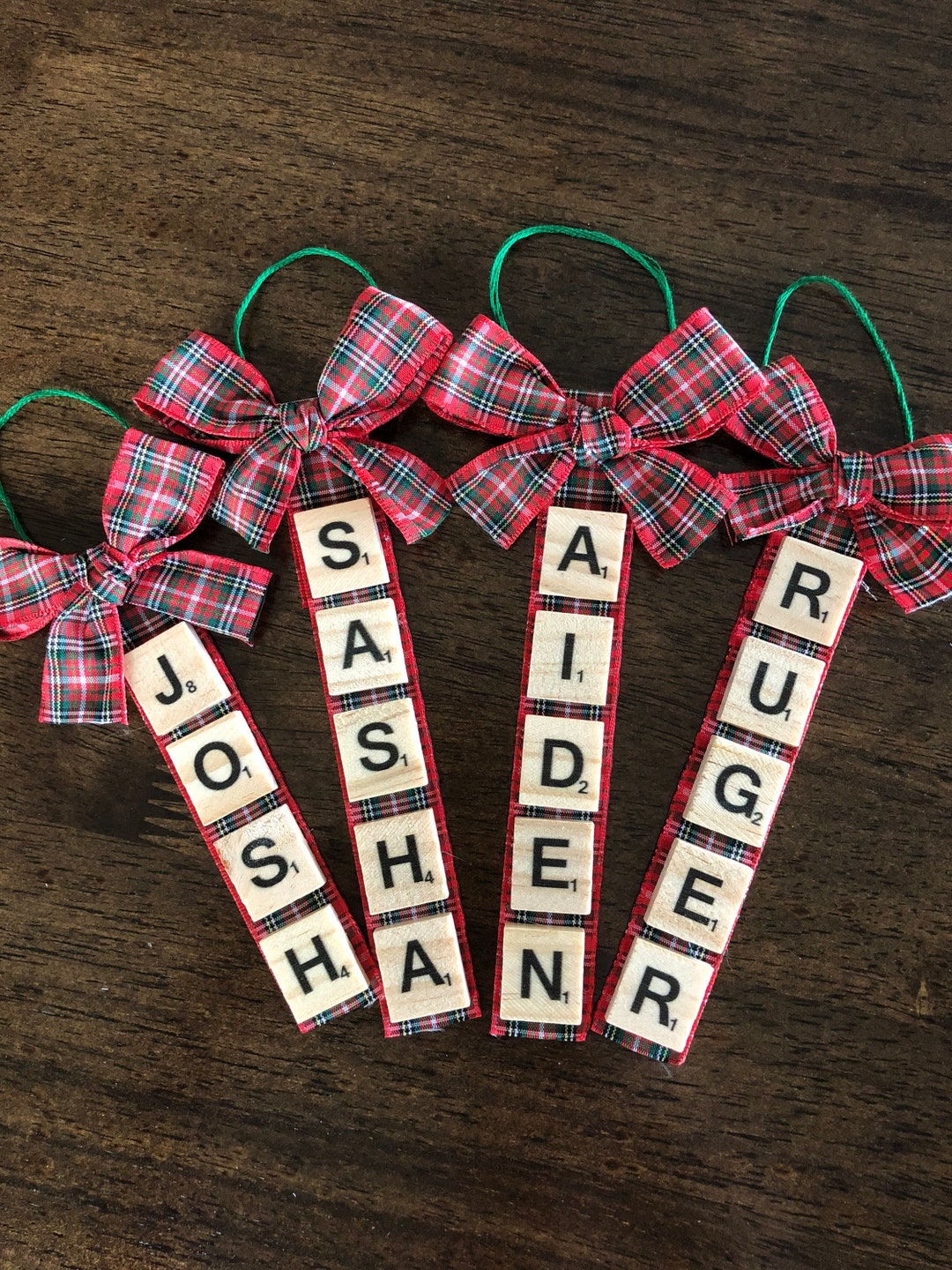 Personalized Scrabble Tile Ornaments - Etsy