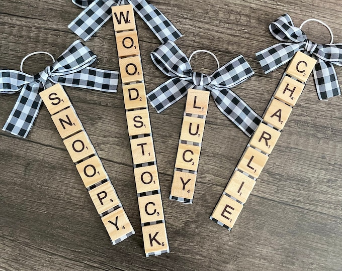 Custom Scrabble Letter Name Ornaments Christmas Ornament Timeless Gift ...