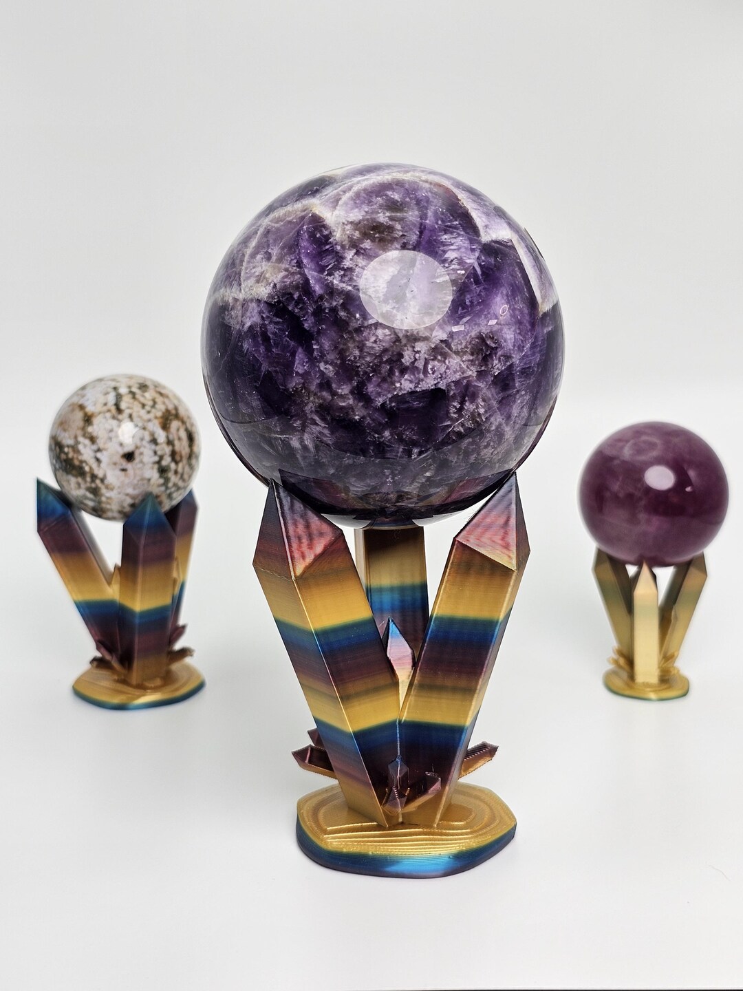 Crystal Sphere Stands, 3D Printed Sphere Holder for Crystals *EGYPTIAN ...