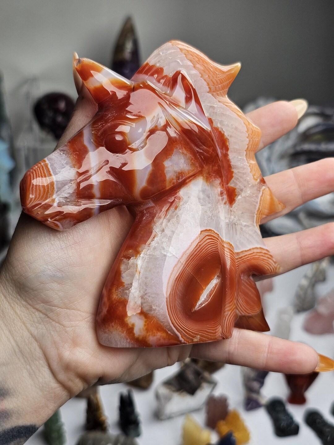 Red Carnelian Unicorn Crystal, Carnelian Unicorn, Crystal Animal ...