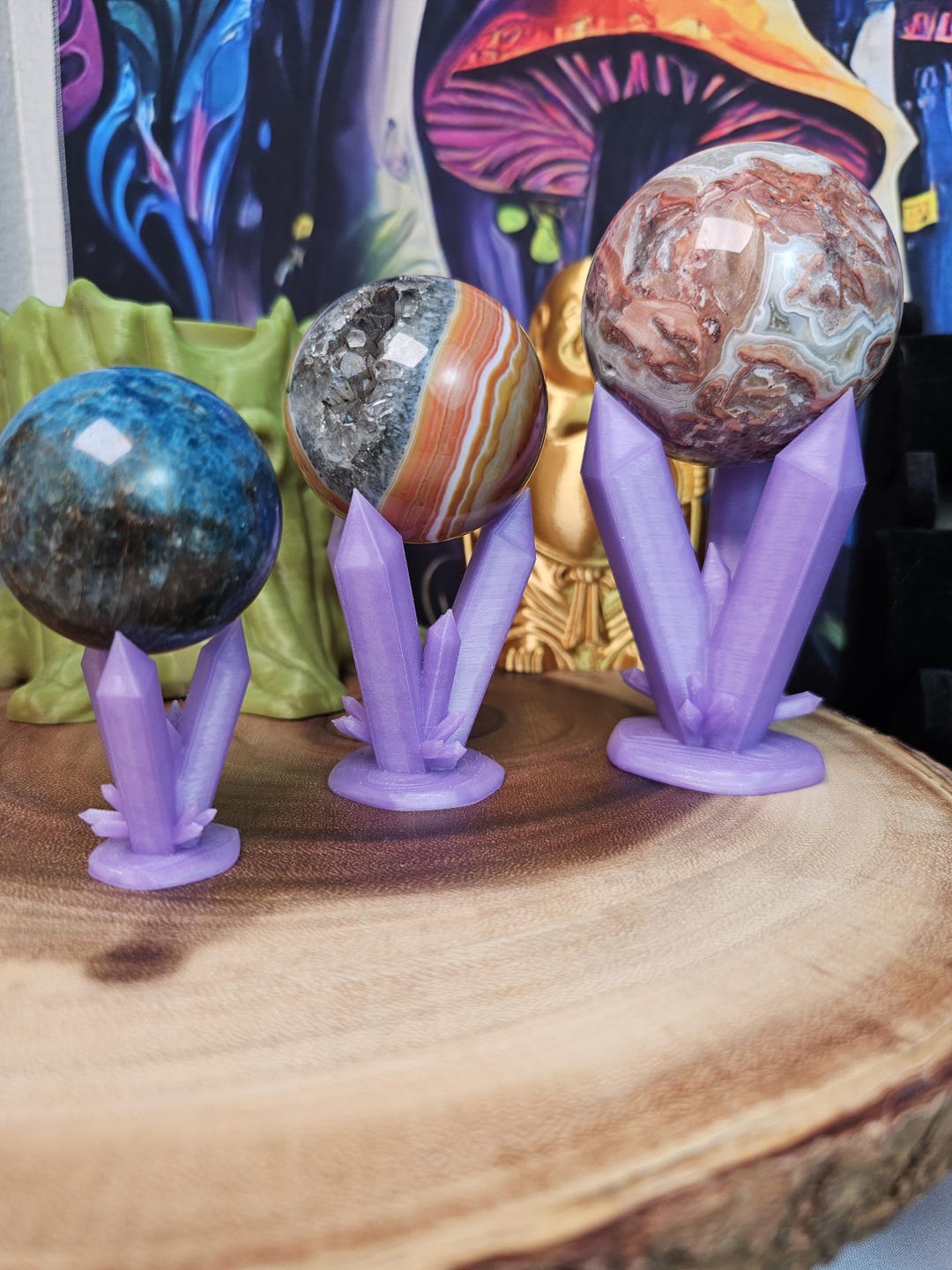 Glow Crystal Sphere Stands, 3D Printed Sphere Holder for Crystals ...