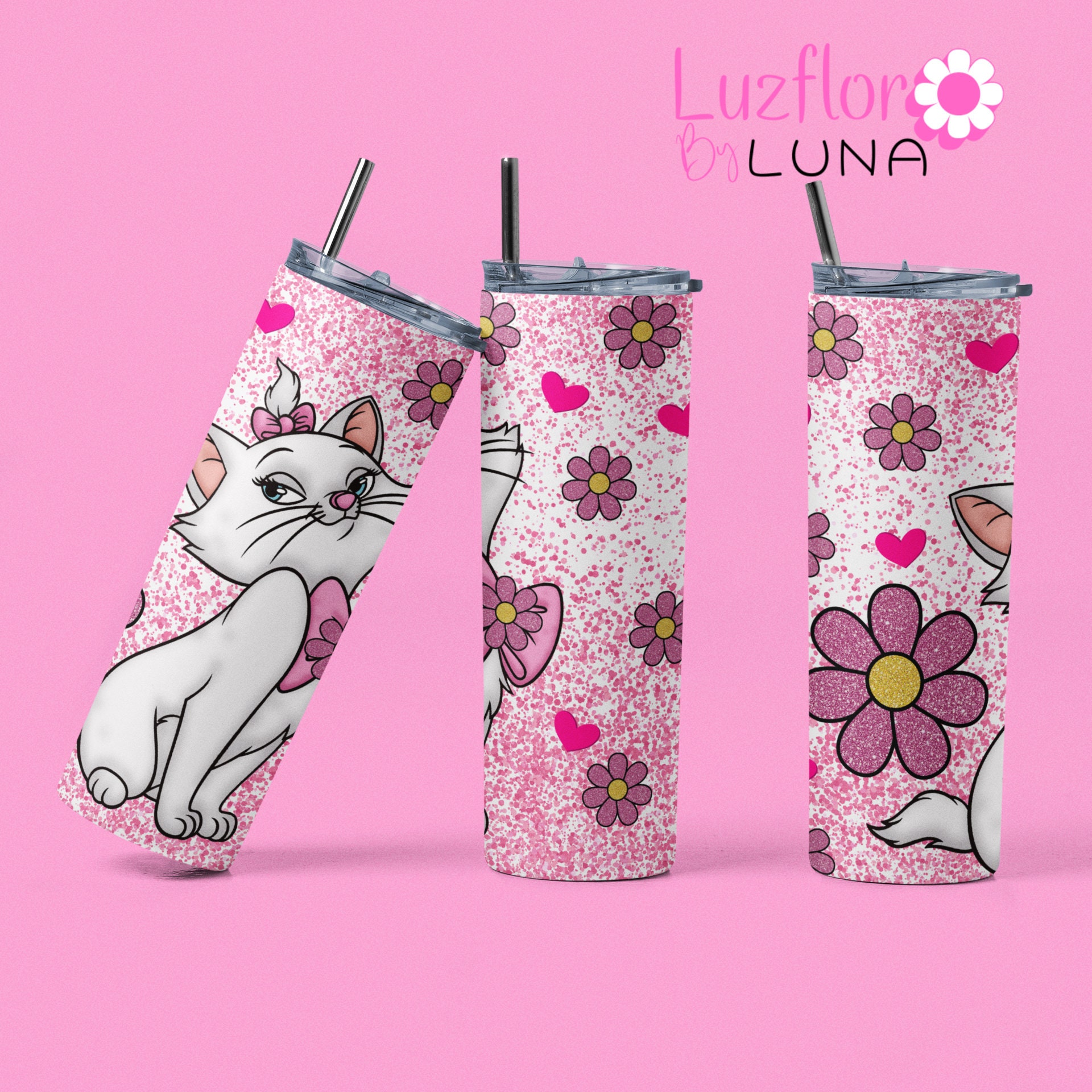 Bundle of 18 Cats Lover 20oz Tumbler PNG File, St Valentines Day, Tis ...