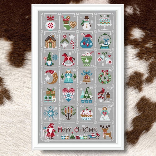 Noel Christmas Sampler Cross Stitch Chart PDF | Etsy