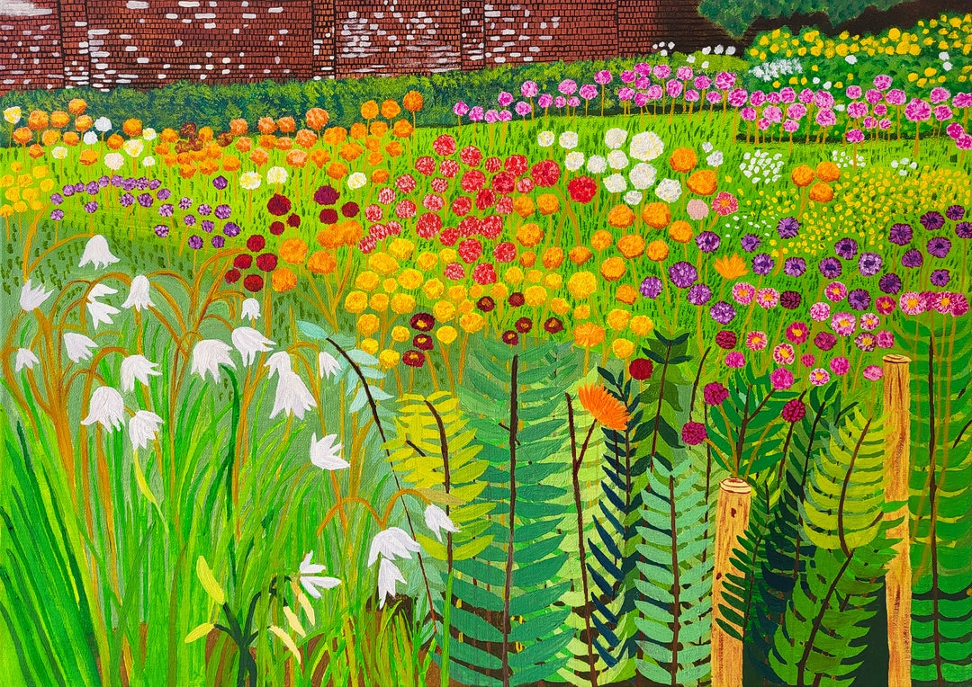 Signed Print. A4 With Border Frame. Cornish Flower Garden. Lost Gardens ...