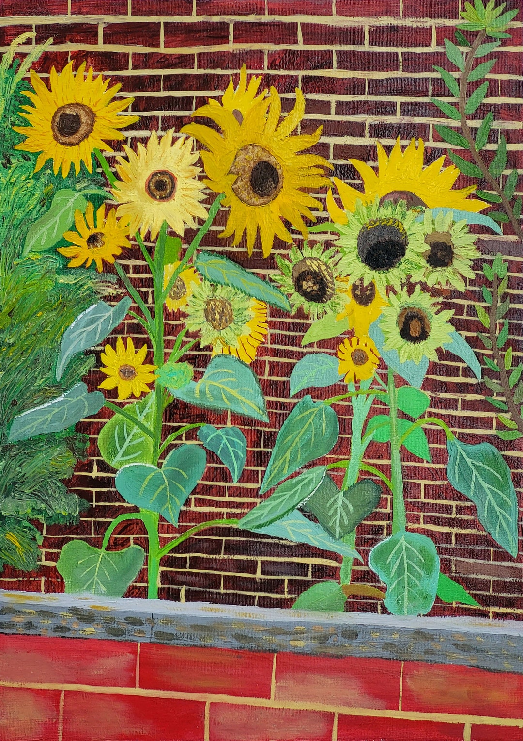 Signed Print With Border Frame. Sunflowers in a Heatwave. Charlton ...