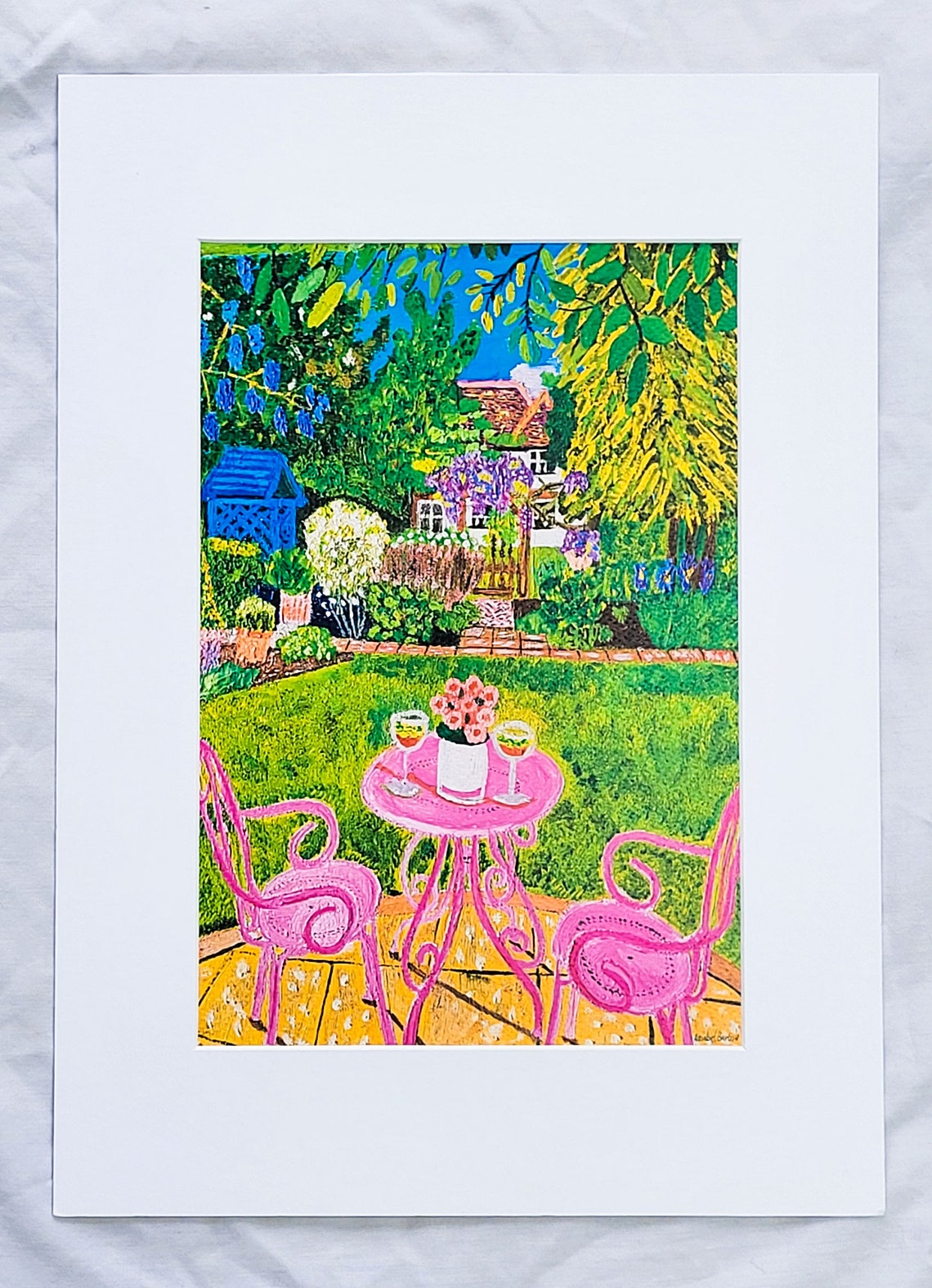 Signed Print. A4 With Border Frame. Celebration Garden Kent. Print From ...