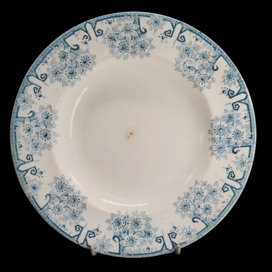 Antique French Ironstone Longwy Soup Plate, Serving Plate, Art Nouveau ...