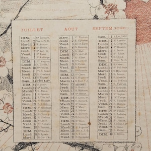 Ancien Calendrier Béthune - Antique French Calendar From 1888 - Title ...