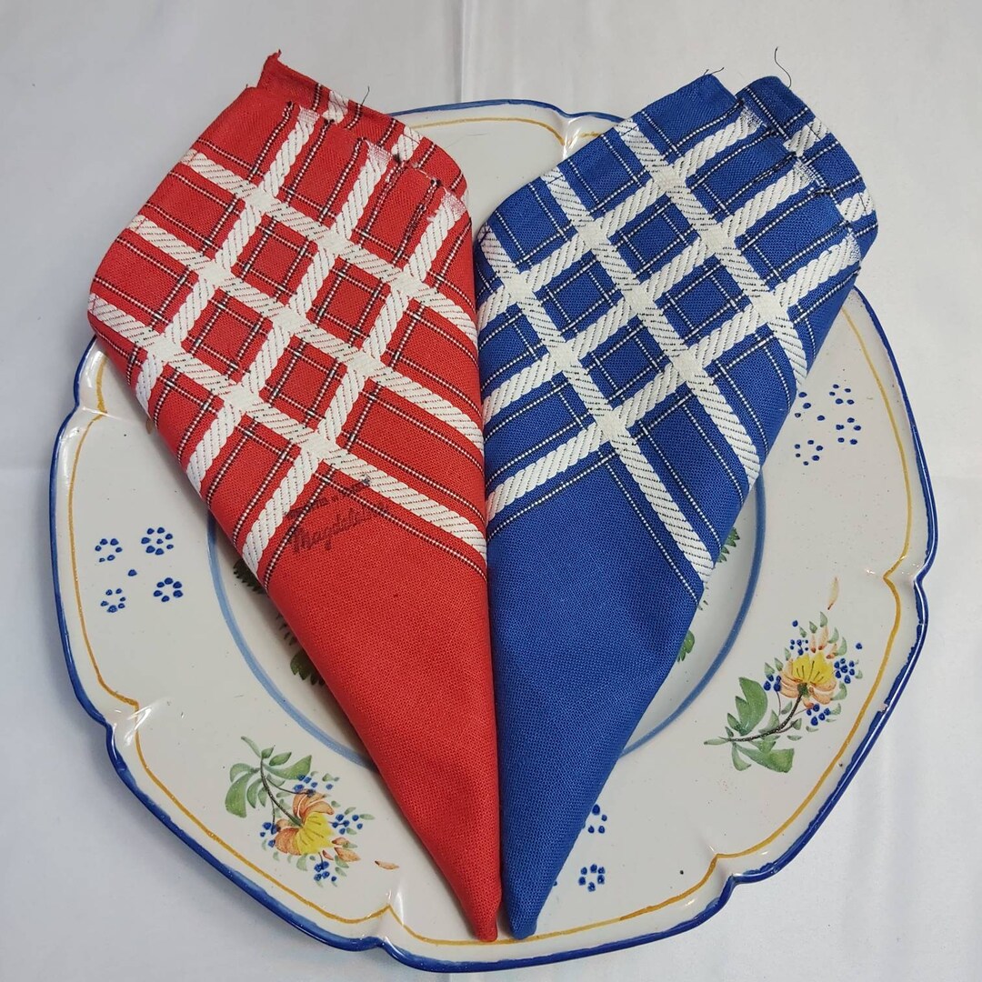 Traditional Vintage French Rustic Square Napkins/serviettes Set of 6 ...