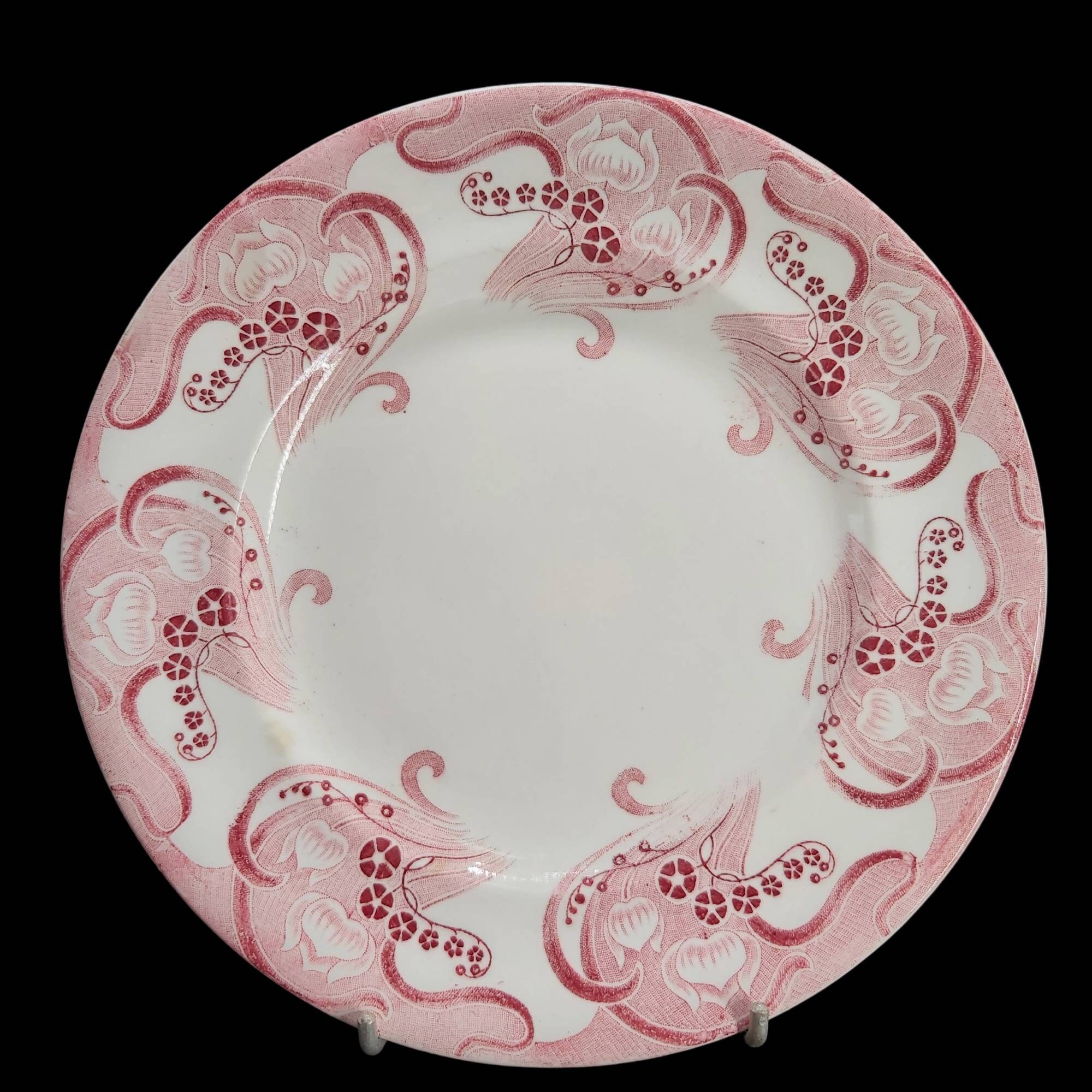 Pair of Antique French Longwy Dinner Plates 19 Century Pink - Etsy