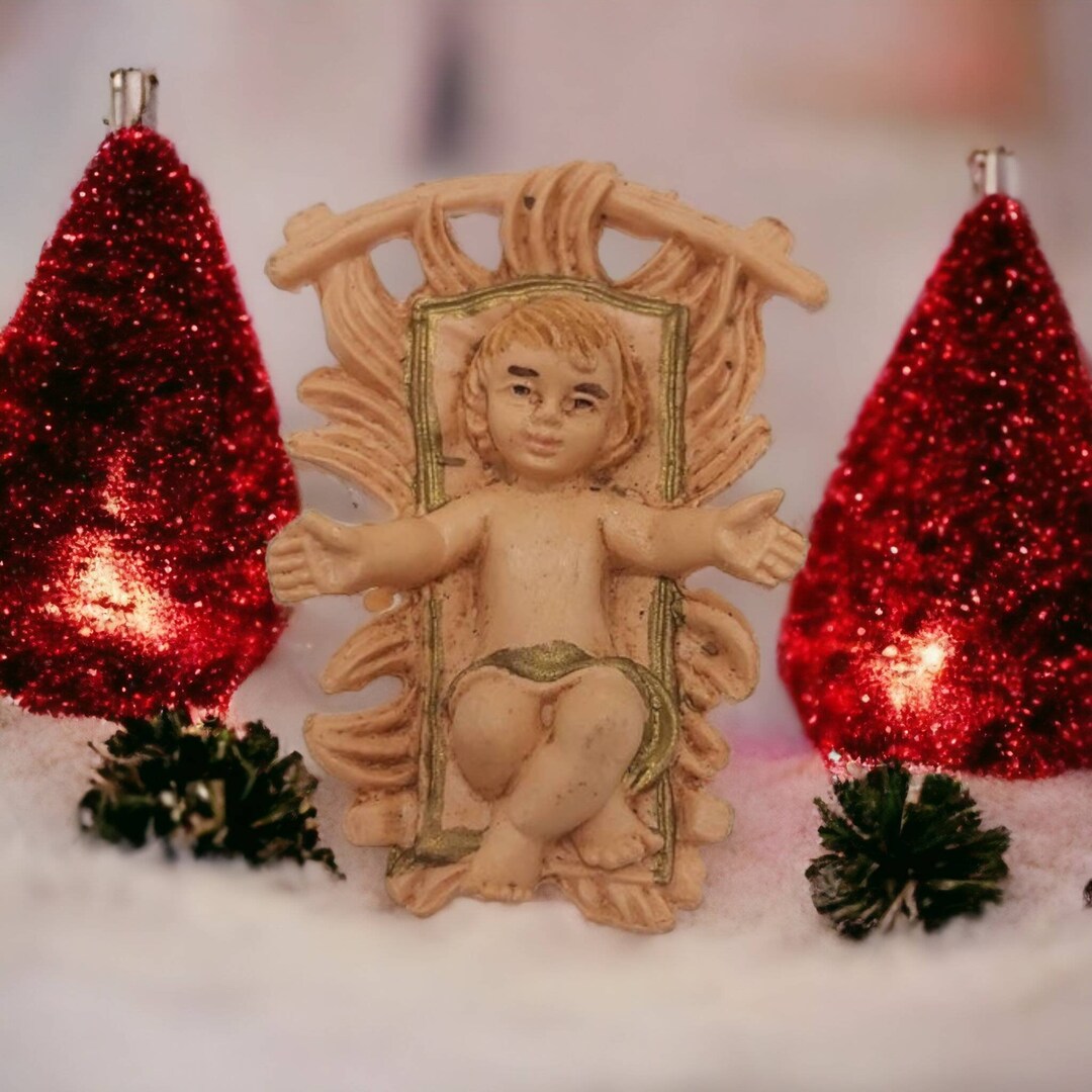 Vintage Italian Baby Jesus, Nativity Scene Baby Jesus, Manger Scene ...