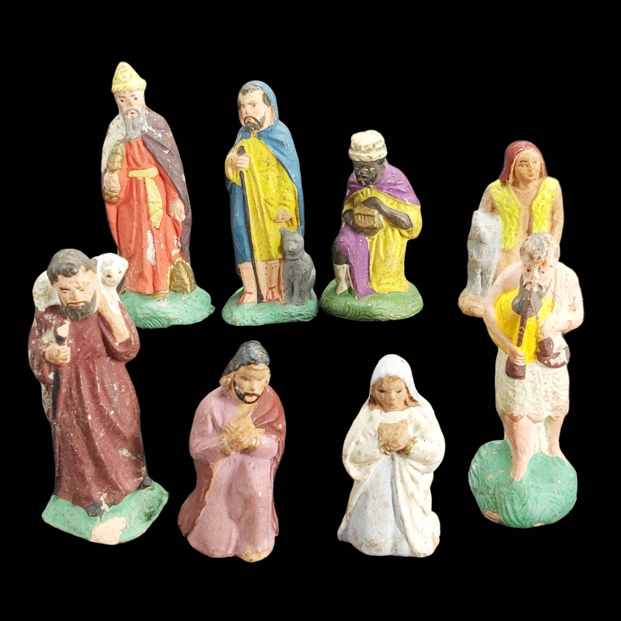Antique Set of French Santons Nativity Scene Christmas Crib - Etsy