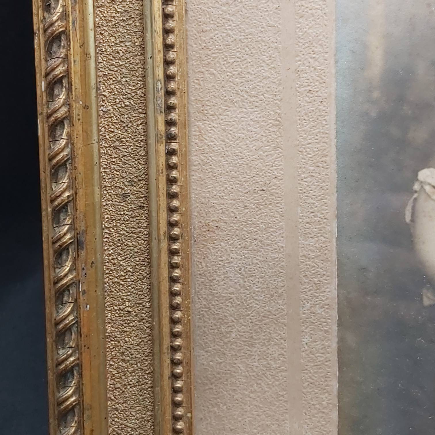 Antique Wooden Gold Frame Picture Frame With Portrait of a - Etsy