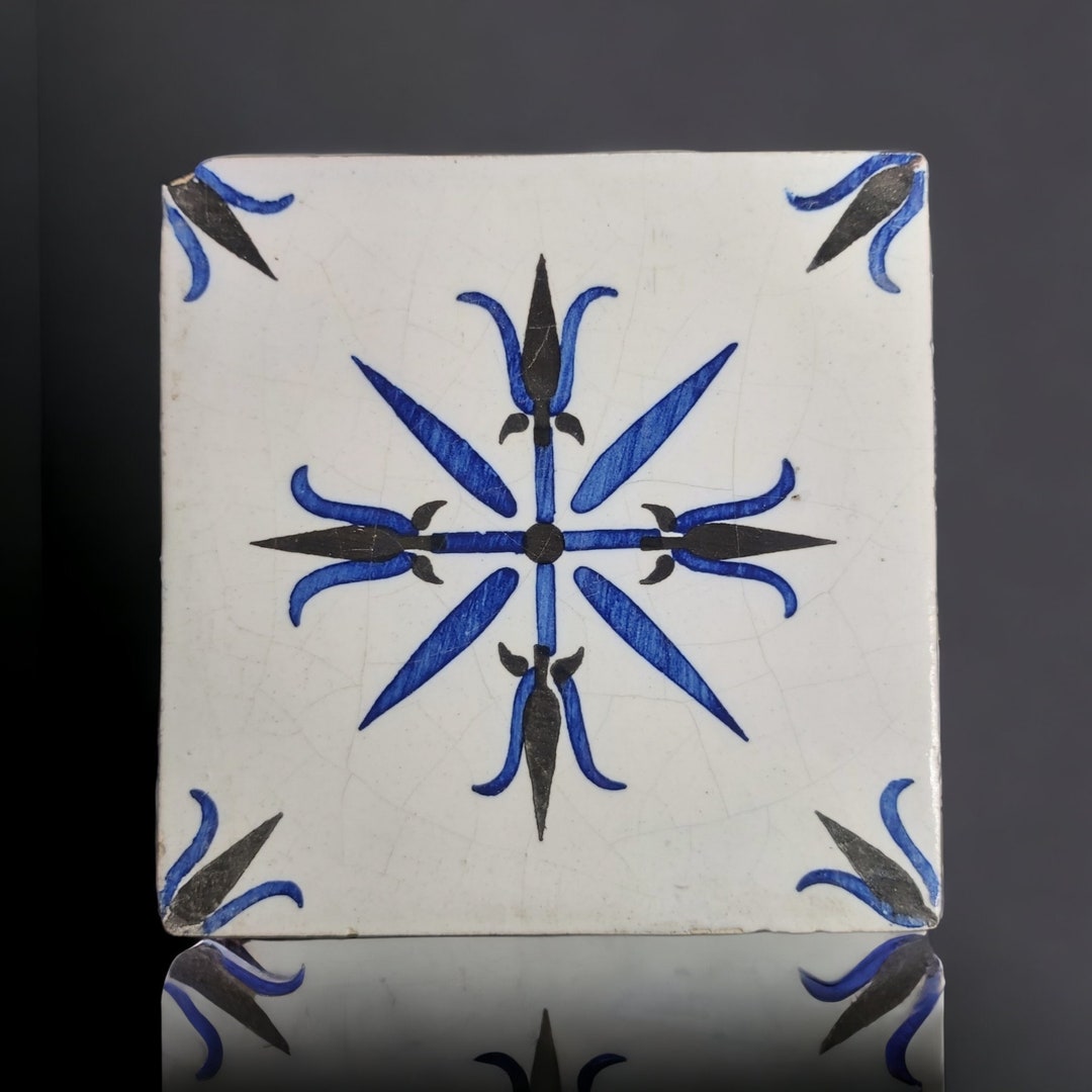 Antique French Truptil a Ponchon Tile | XIX Th Antique Rustic French ...