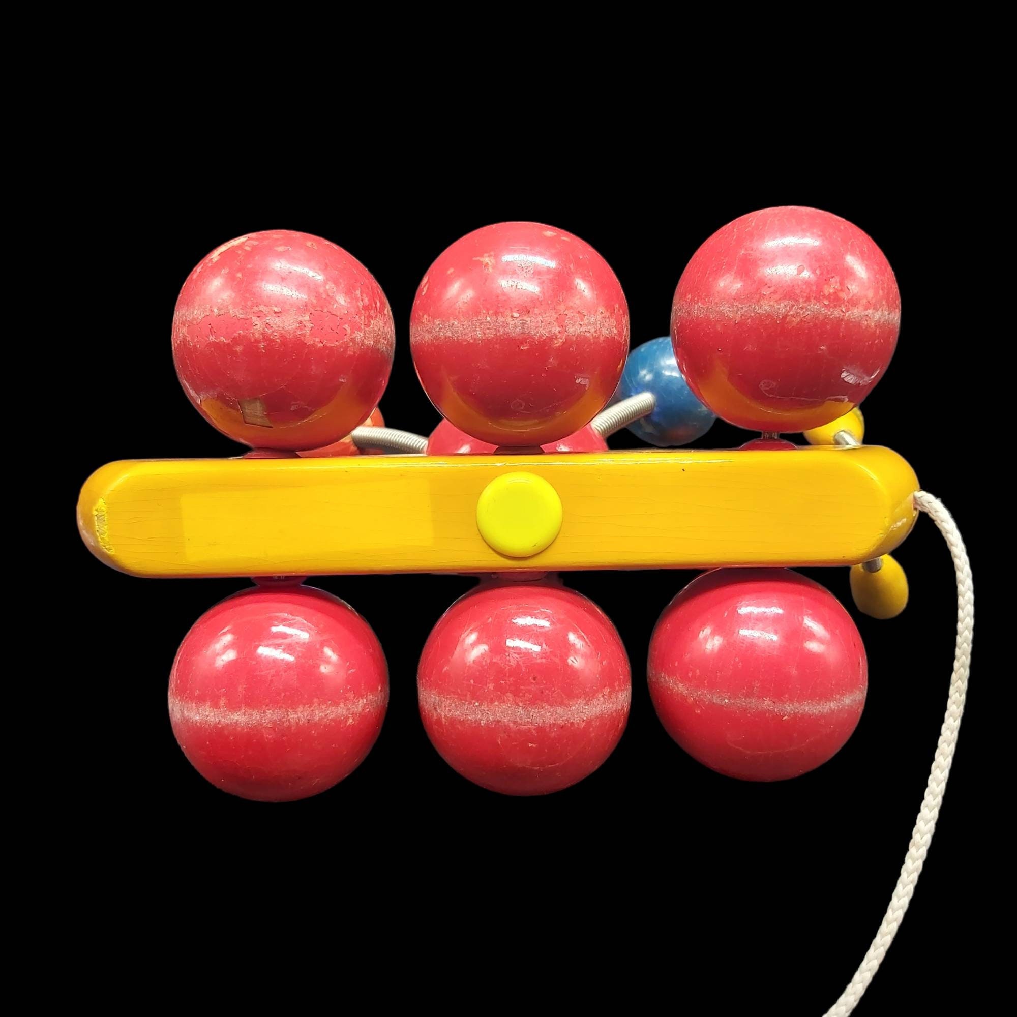 Vintage Caterpillar Pull Toy With String Solid Lacquer - Etsy