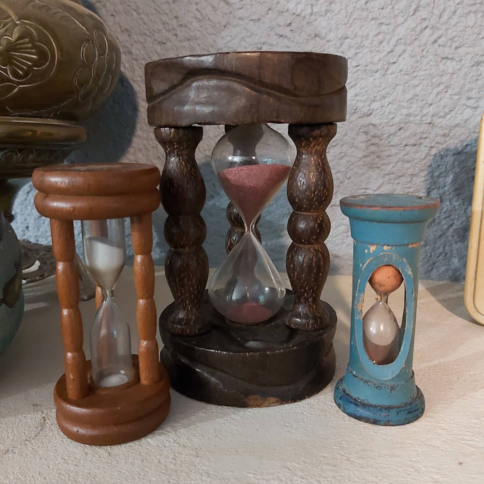 Vintage French Wooden Rustic Hourglass White Sand Egg | Etsy