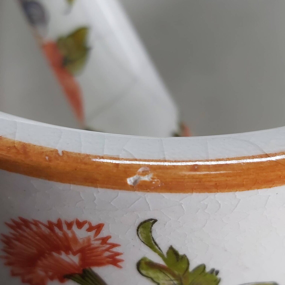 French Heavy Vintage Ceramic Mortar and Pestle Bright Floral - Etsy