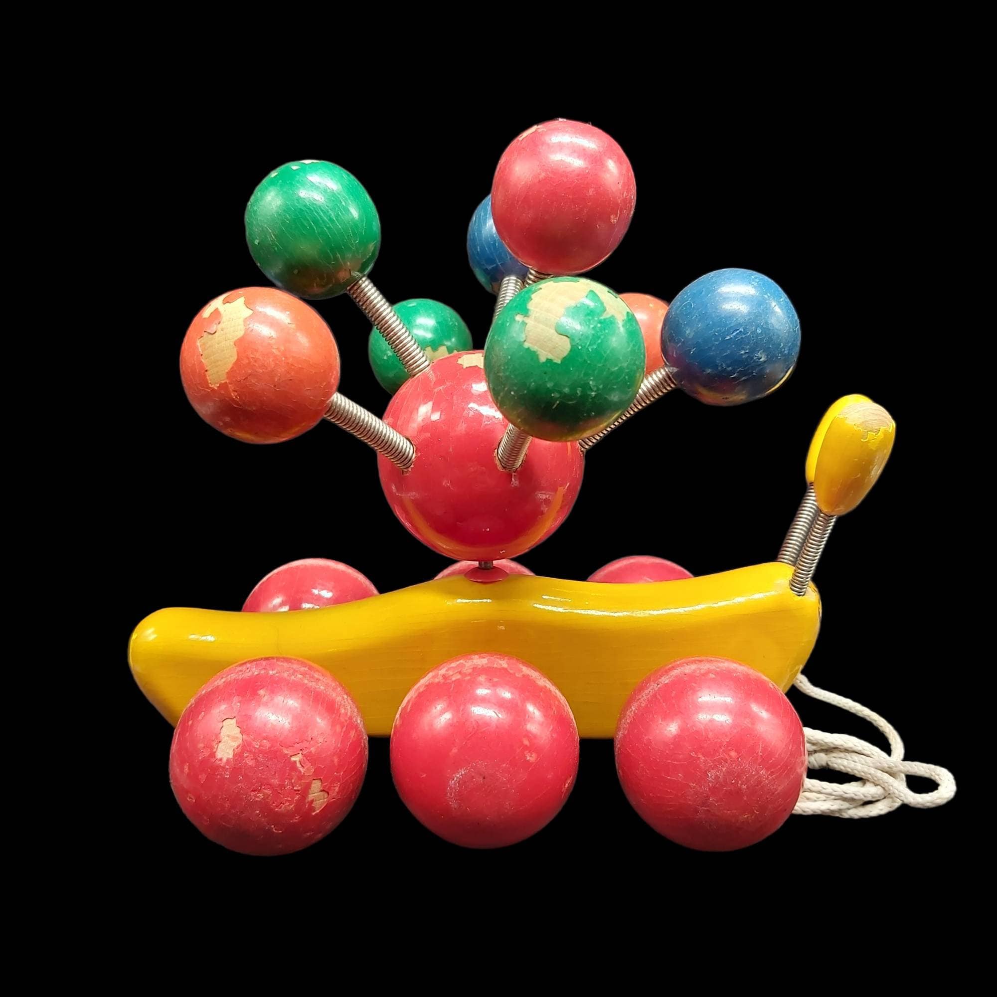 Vintage Caterpillar Pull Toy With String Solid Lacquer - Etsy