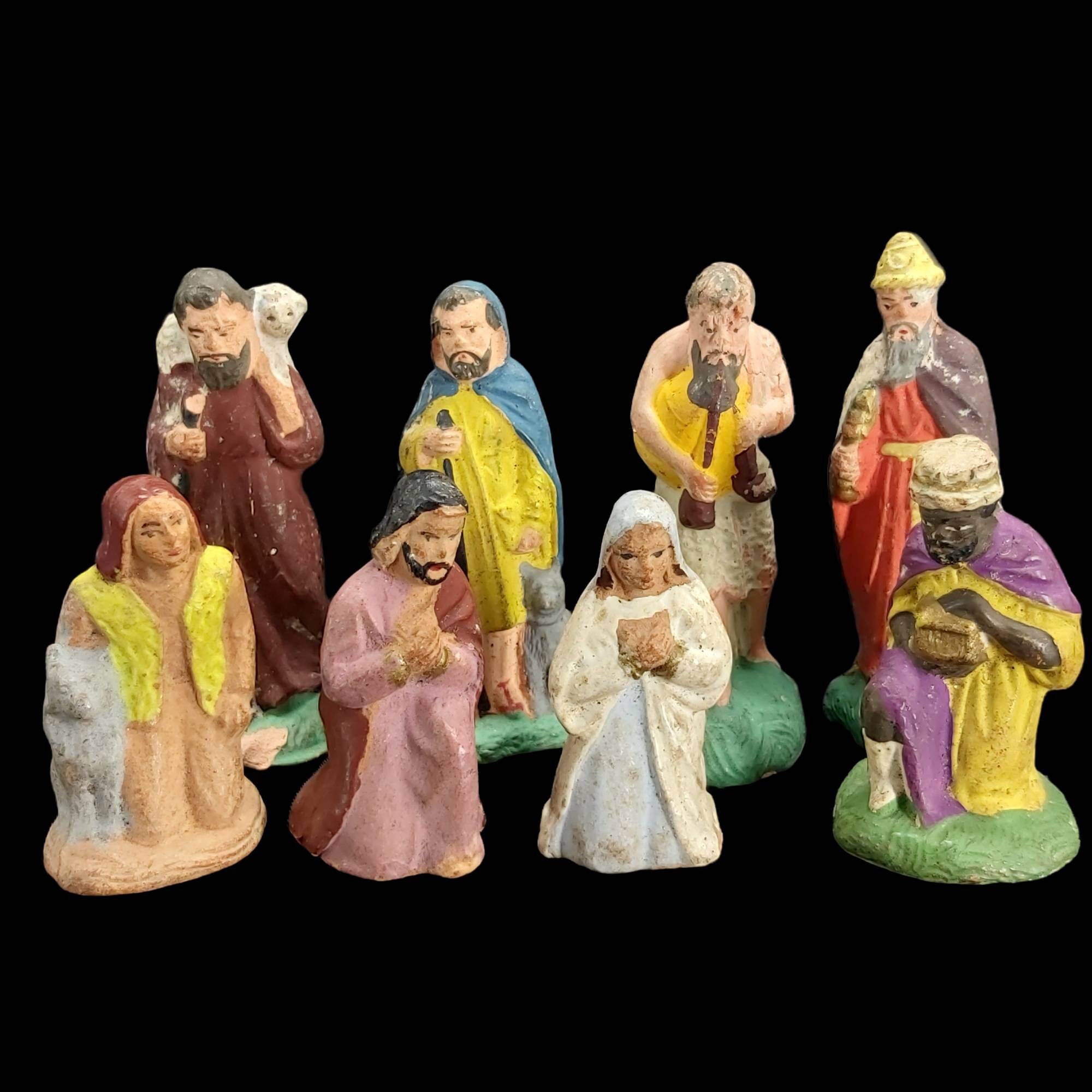 Antique Set of French Santons Nativity Scene Christmas Crib - Etsy