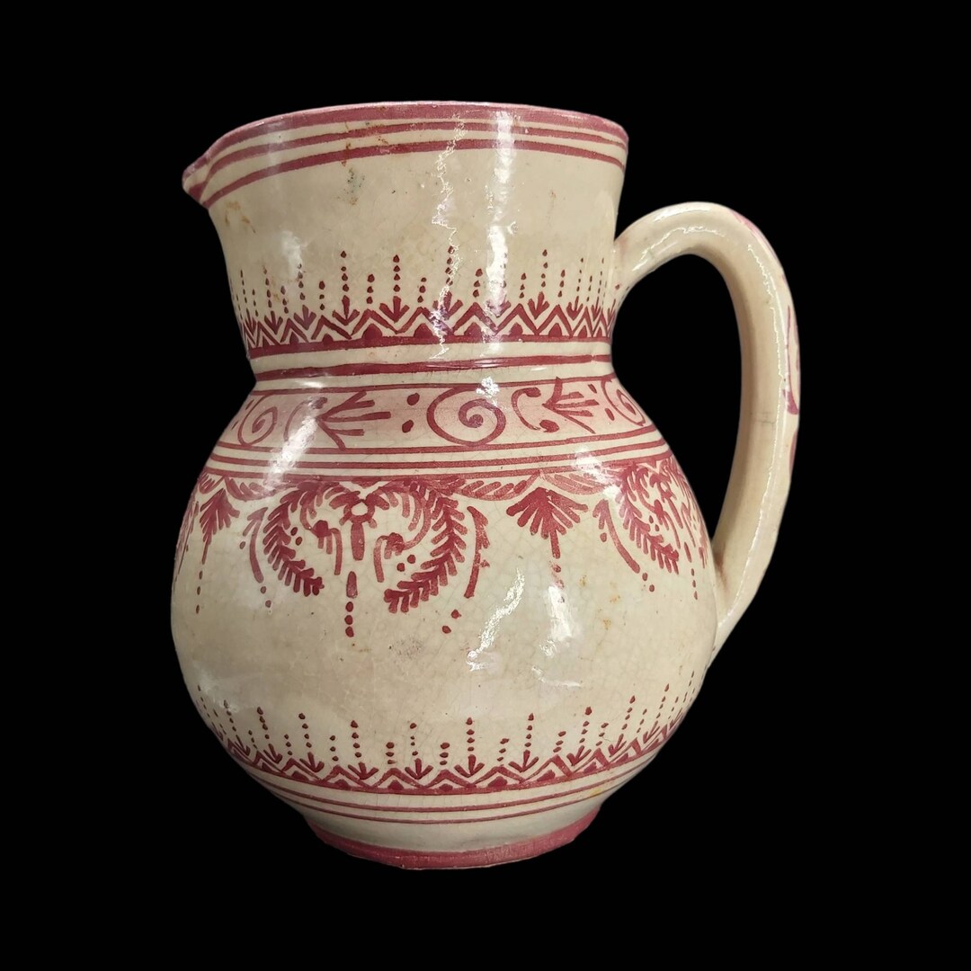 Beautiful Antique Hand Painted Moroccan Serghini Safi Jug - Pitcher ...