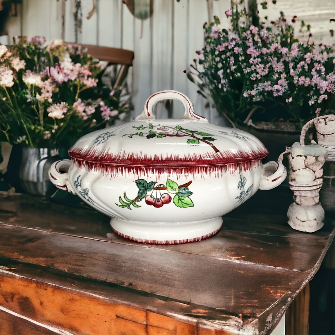Antique French LONGWY MONTMORENCY Soup Tureen / Soupiére With Lid ...