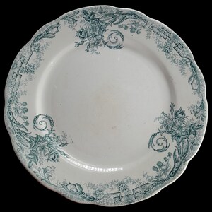 Antique French Imperiale & Royale Nimy Ironstone Flat Plate Multiflore ...