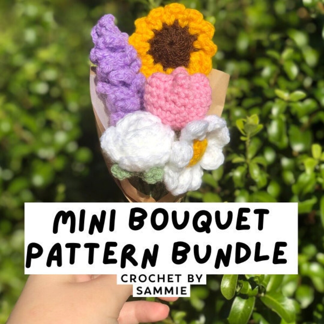 Mini Bouquet Crochet PATTERN Bundle | Crochet Pattern | Crochet Flower ...